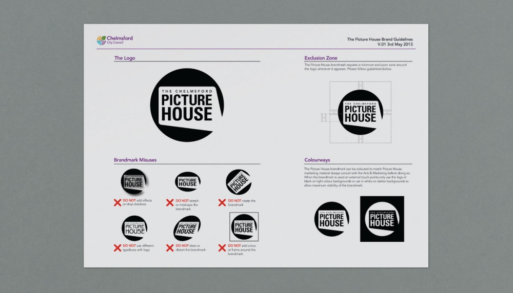 Chelmsford Picture House Brand Identity and Logo Design | Inscribe