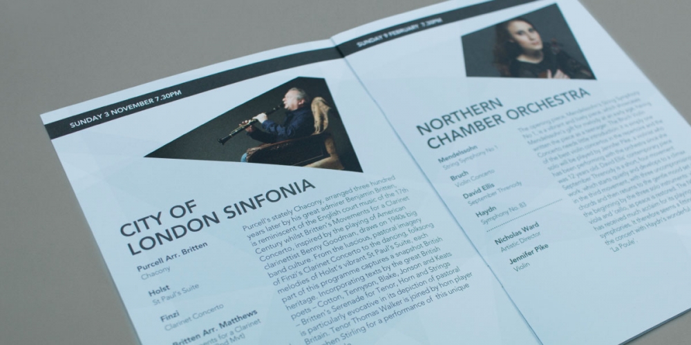 Brochure Design M&G Chelmsford Classical Concert | Inscribe
